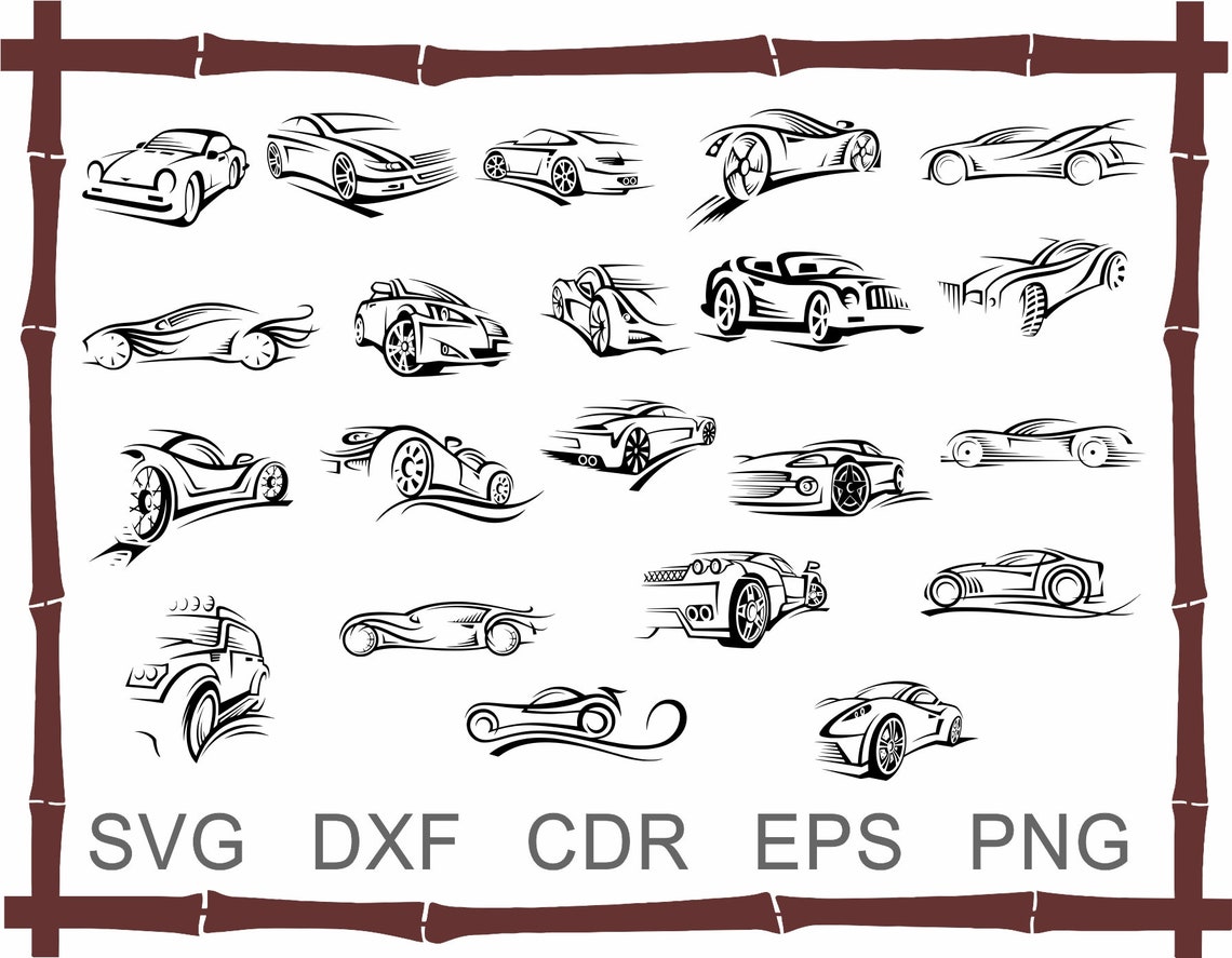 Car Vector Files Car Silhouette Svg Car Decal Svg Car - Etsy