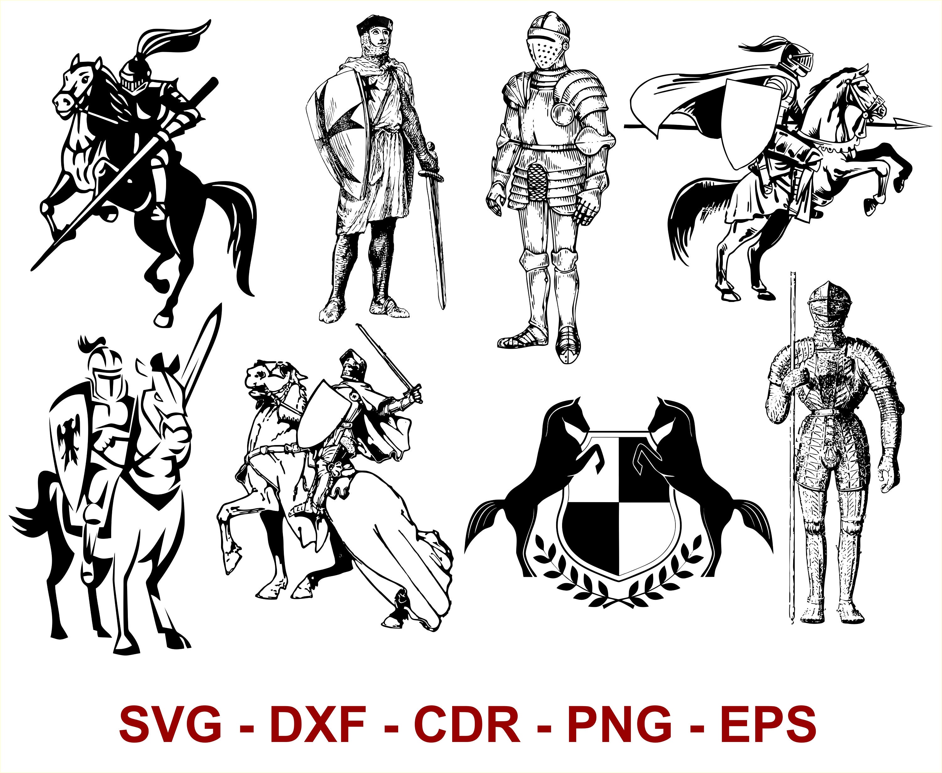 Medieval Knights Clip Art