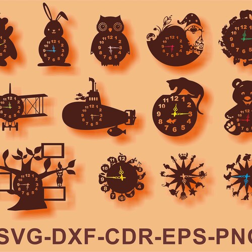 Baby Clock SVG Children's Watchesphoto Framesvg Files - Etsy