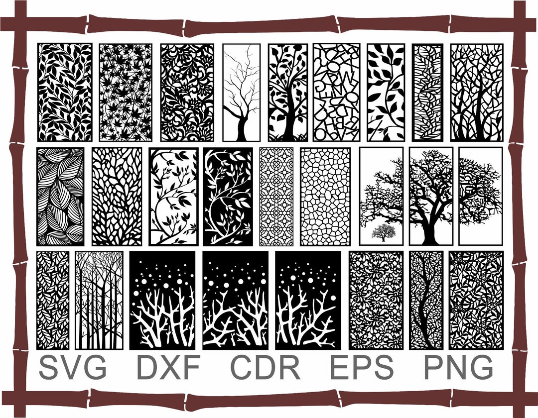 Svg Flower Decorative Wall Panel, Screen Partitions Cricut File, Dxf ...