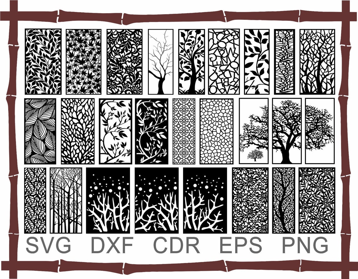 Svg Flower Decorative Wall Panel, Screen Partitions Cricut File, Dxf ...