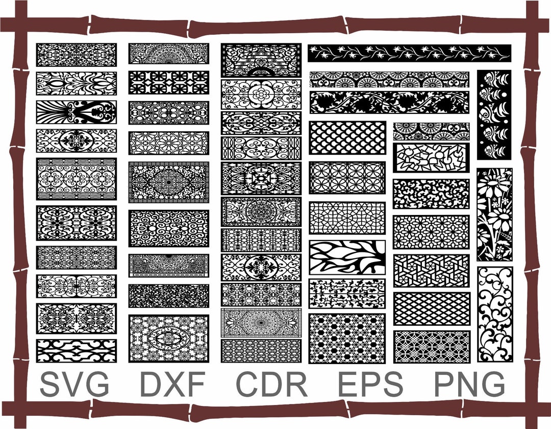 Decorative Panel SVG for Cricut, Silhouette Files, Laser Cut Vector ...