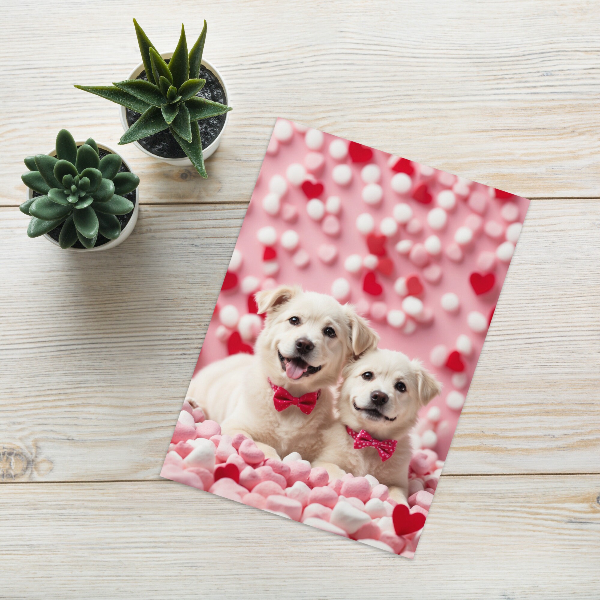 Puppy Love Valentines Day Greeting Card - Etsy