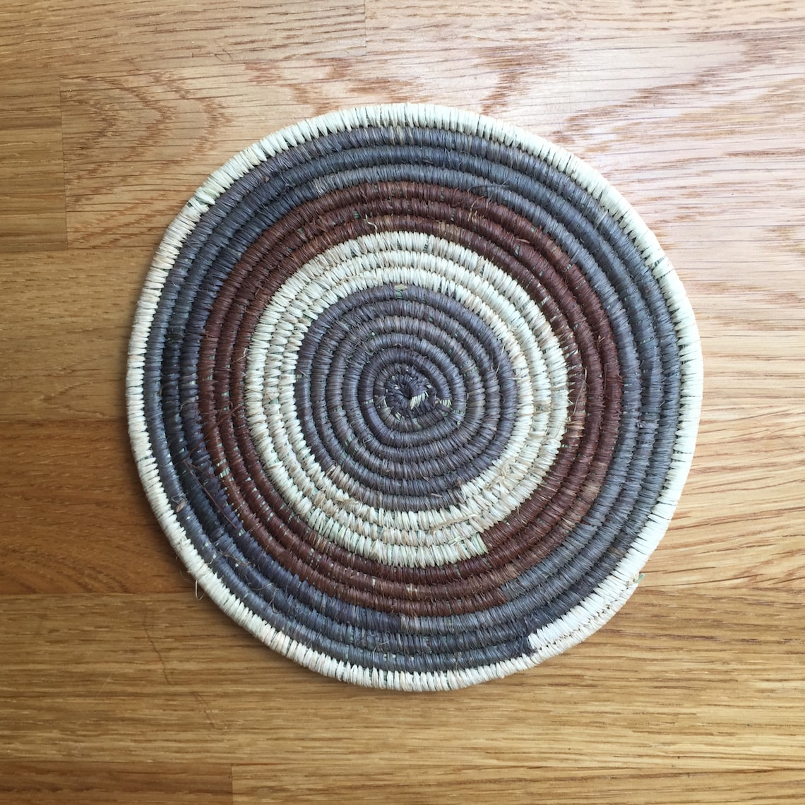 Handwoven Ugandan Grass Mat Coaster | Etsy