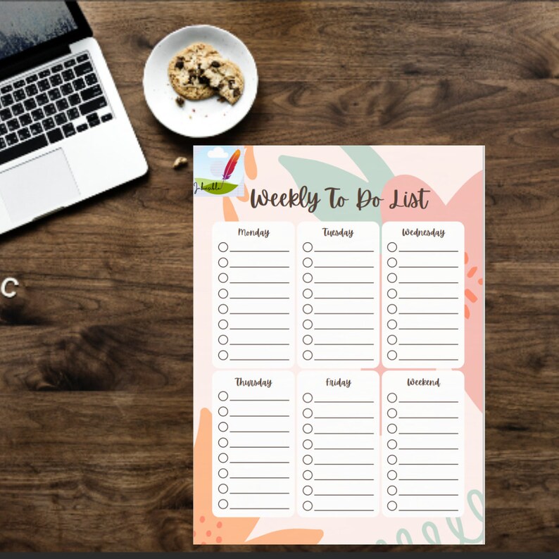 Weekly to Do List Planner Printable Minimalist Simple Tasks List ...