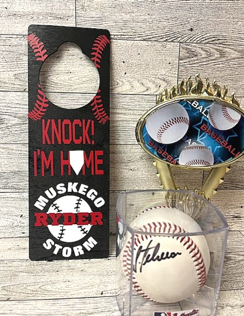 Custom Doorknob Sign Room Decoration for Baseball Softball - Etsy