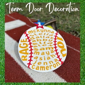 Sport Team Door Decoration | Hotel Door Decor | Personalized Softball ...
