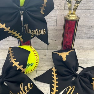 Custom Softball Bows | Hair Bows for Team | Cheer Bow | Personalized ...