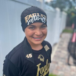 PERSONALIZED Team Sports Tie Back Headband Custom Sports Headband ...
