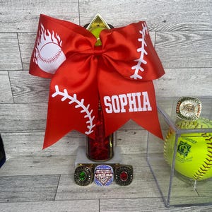Custom Softball Bows | Hair Bows for Team | Cheer Bow | Personalized ...