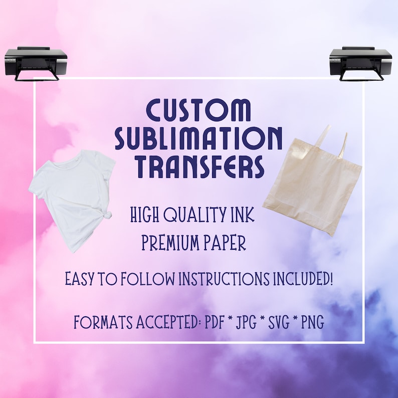 Sublimation Transfer Print Sheets Ready to Press Printed - Etsy