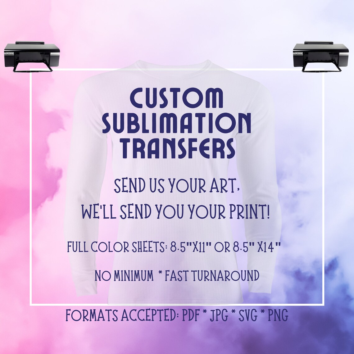 Sublimation Transfer Print Sheets | Ready to Press Printed Sublimation ...