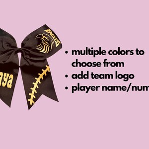 Custom Softball Bows | Hair Bows for Team | Cheer Bow | Personalized ...