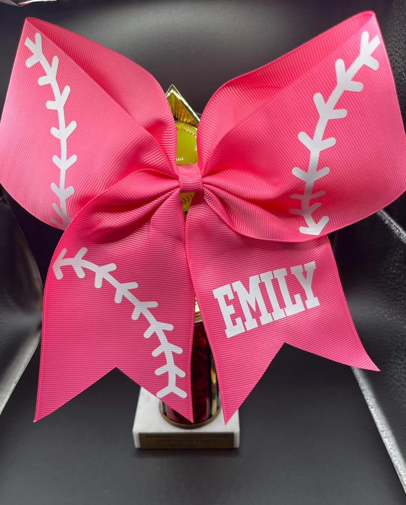 Custom Softball Bows | Hair Bows for Team | Cheer Bow | Personalized ...