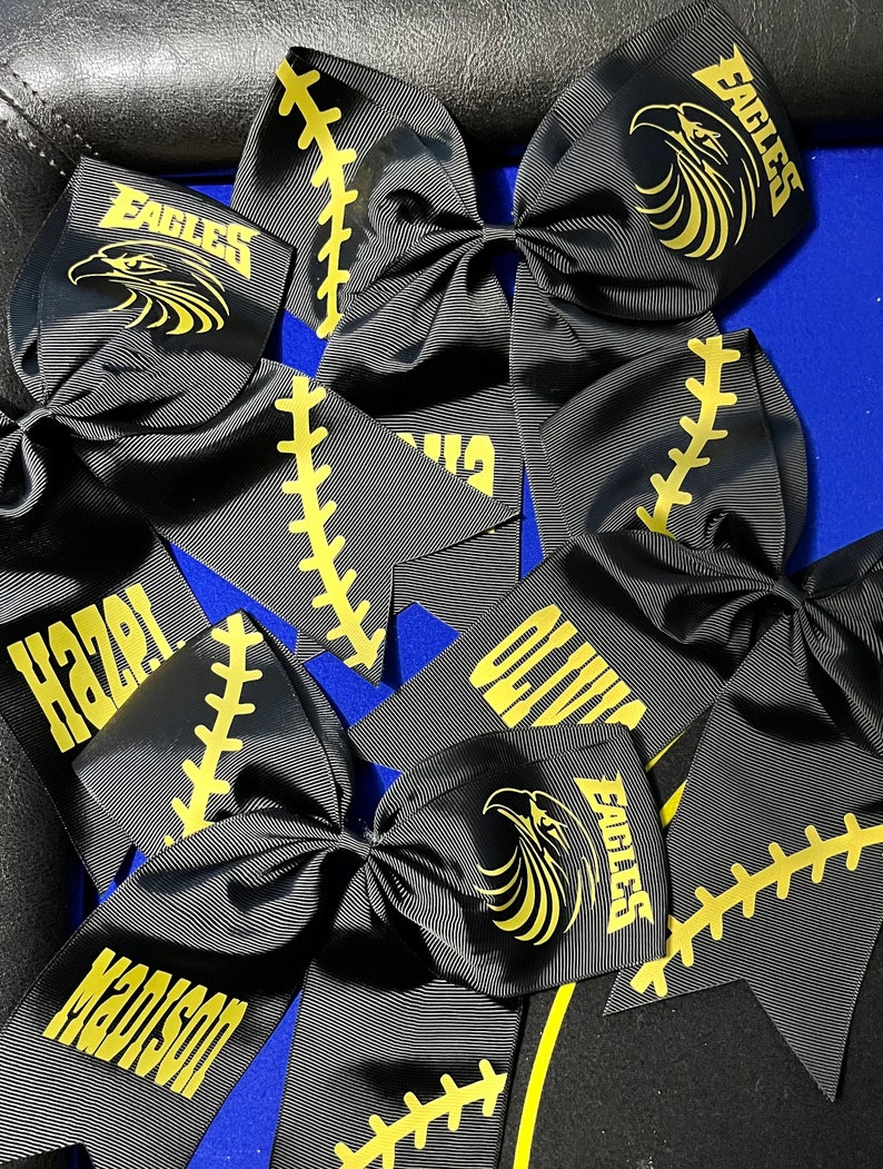Custom Softball Bows | Hair Bows for Team | Cheer Bow | Personalized ...