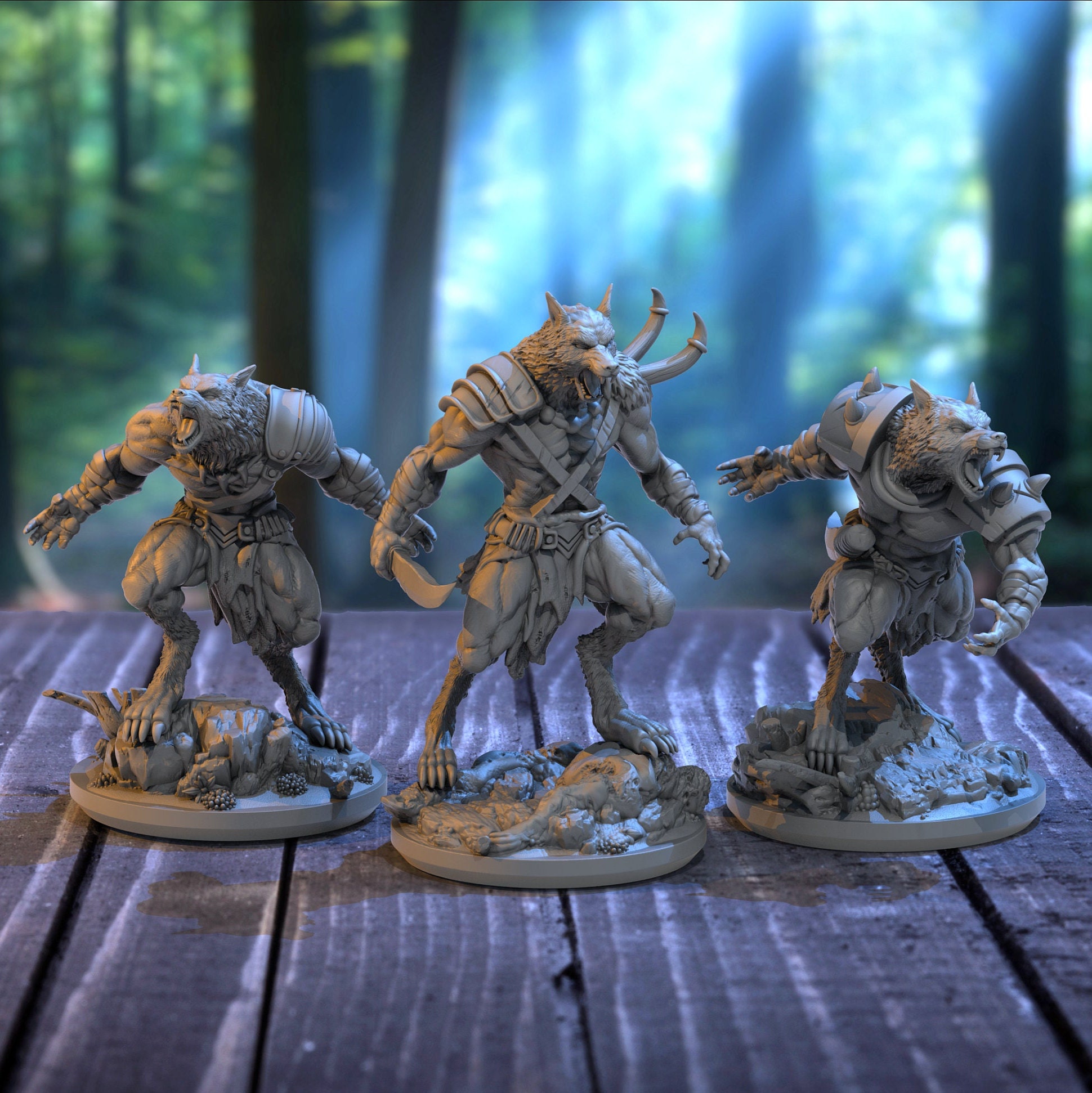 Vukodlak Fighters Slavic Myth Monster Werewolf Wargen - Etsy