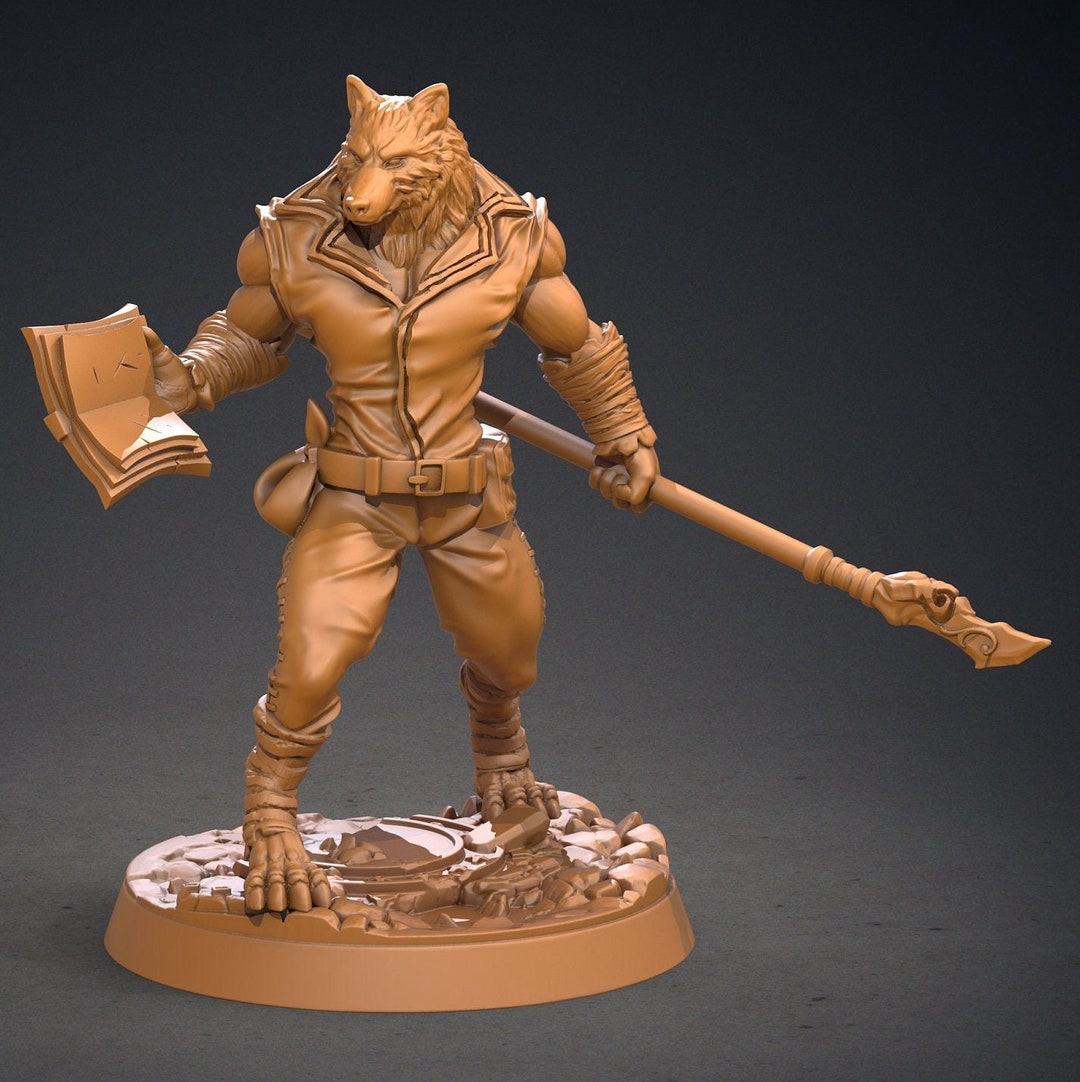 Araya Silverfang, Werewolf, Worgen, Warlock, Wizard 32mm 28mm Fantasy ...