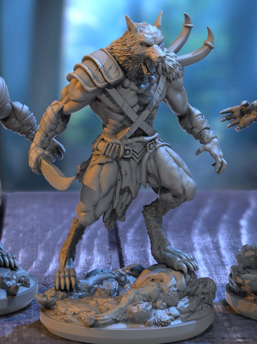 Vukodlak Fighters Slavic Myth Monster Werewolf Wargen - Etsy