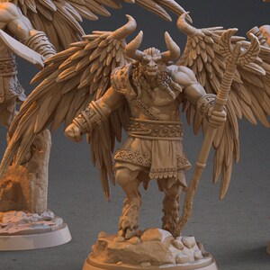 Winged Bull-men Babylonian Myths Monster Winged Minotaur - Etsy