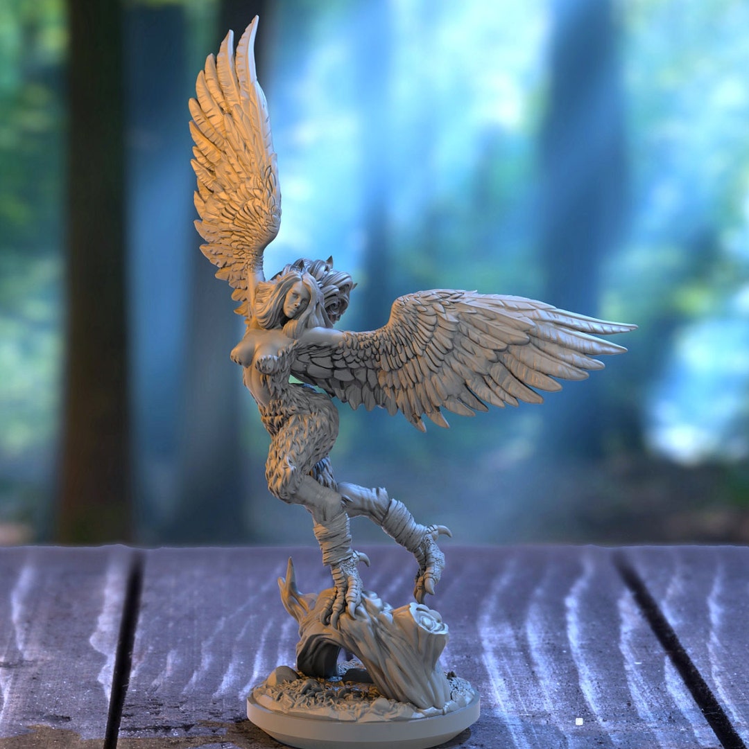 Alkonost Slavic Myth Monster Harpy 32mm 28mm Fantasy - Etsy