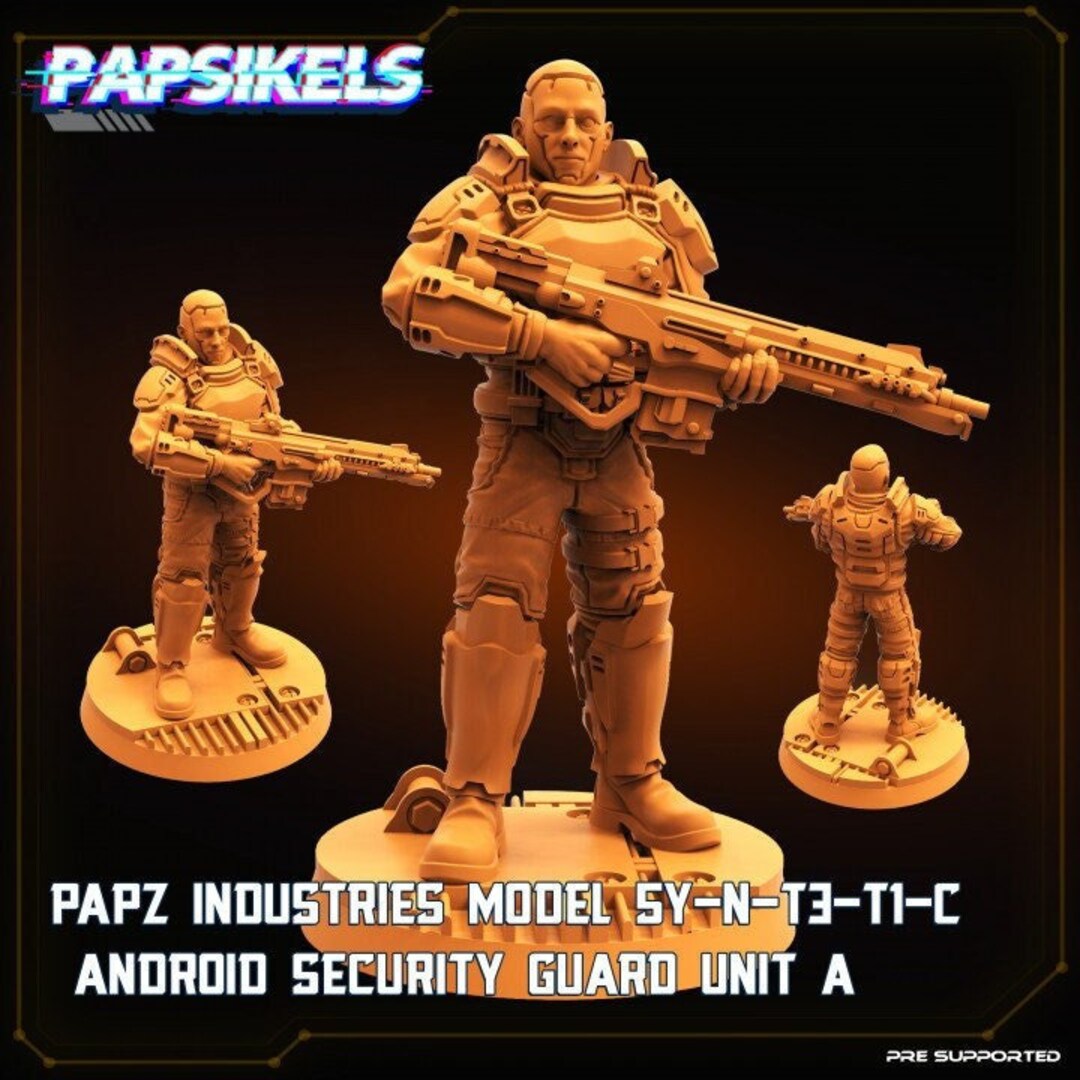 Papz Industries Android Security Guard A Cyborg, Cyberpunk Scifi ...