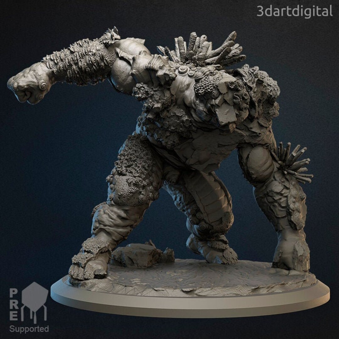 Arcopara Monster, Coral Golem, Sea Golem 32mm / 28mm Fantasy Miniature ...