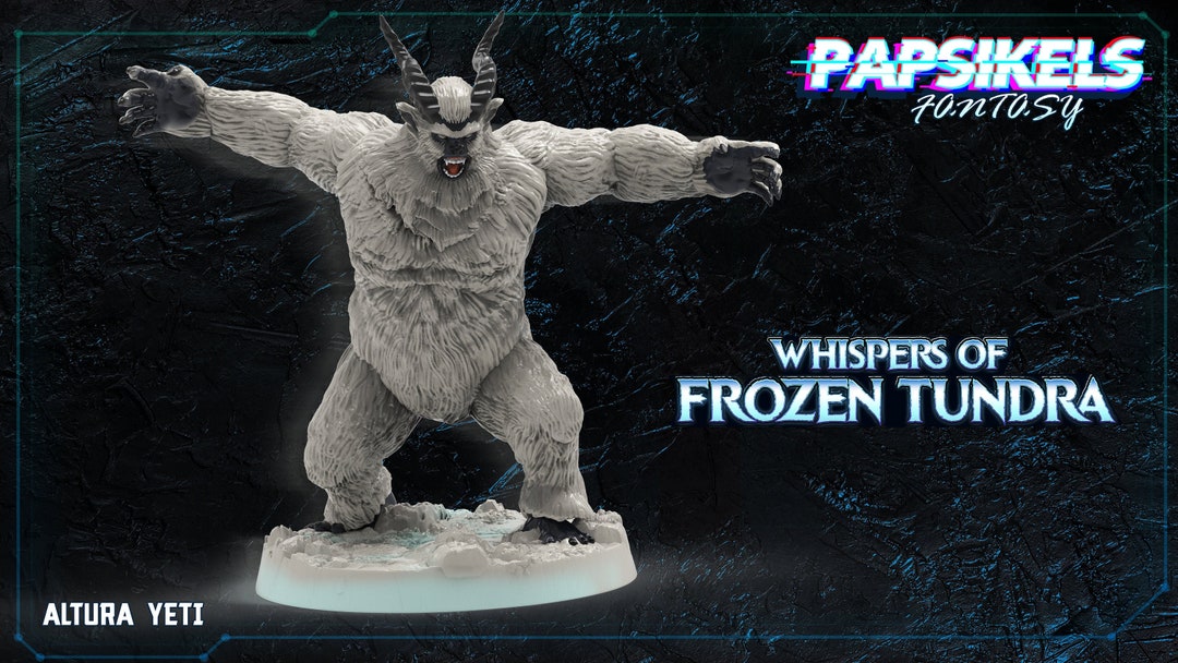 Yeti of the Frozen Tundra Monster 32mm / 28mm Fantasy Miniature, D&D ...
