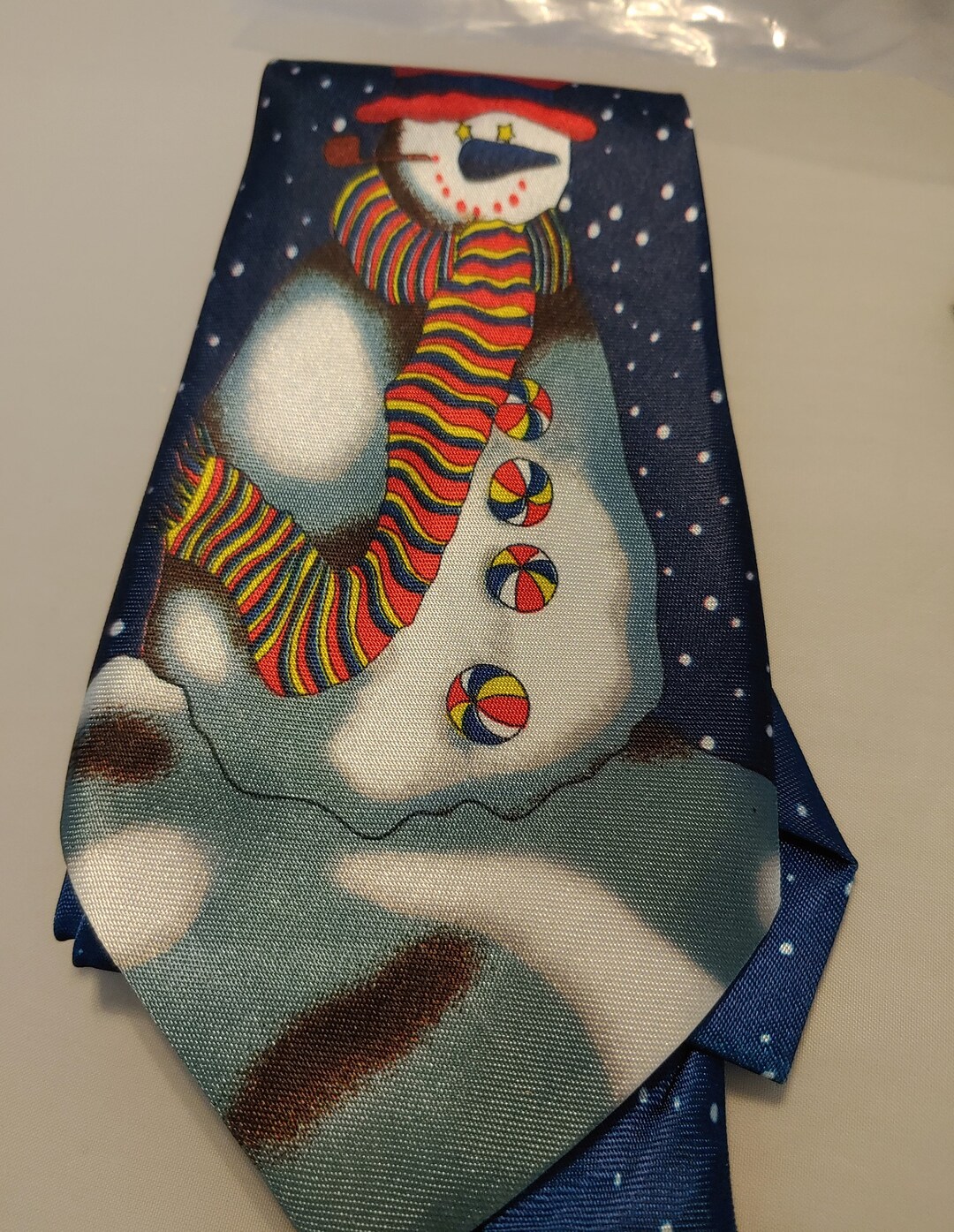Snowman tie, Christmas tie, vintage Christmas tie, collectible tie ...