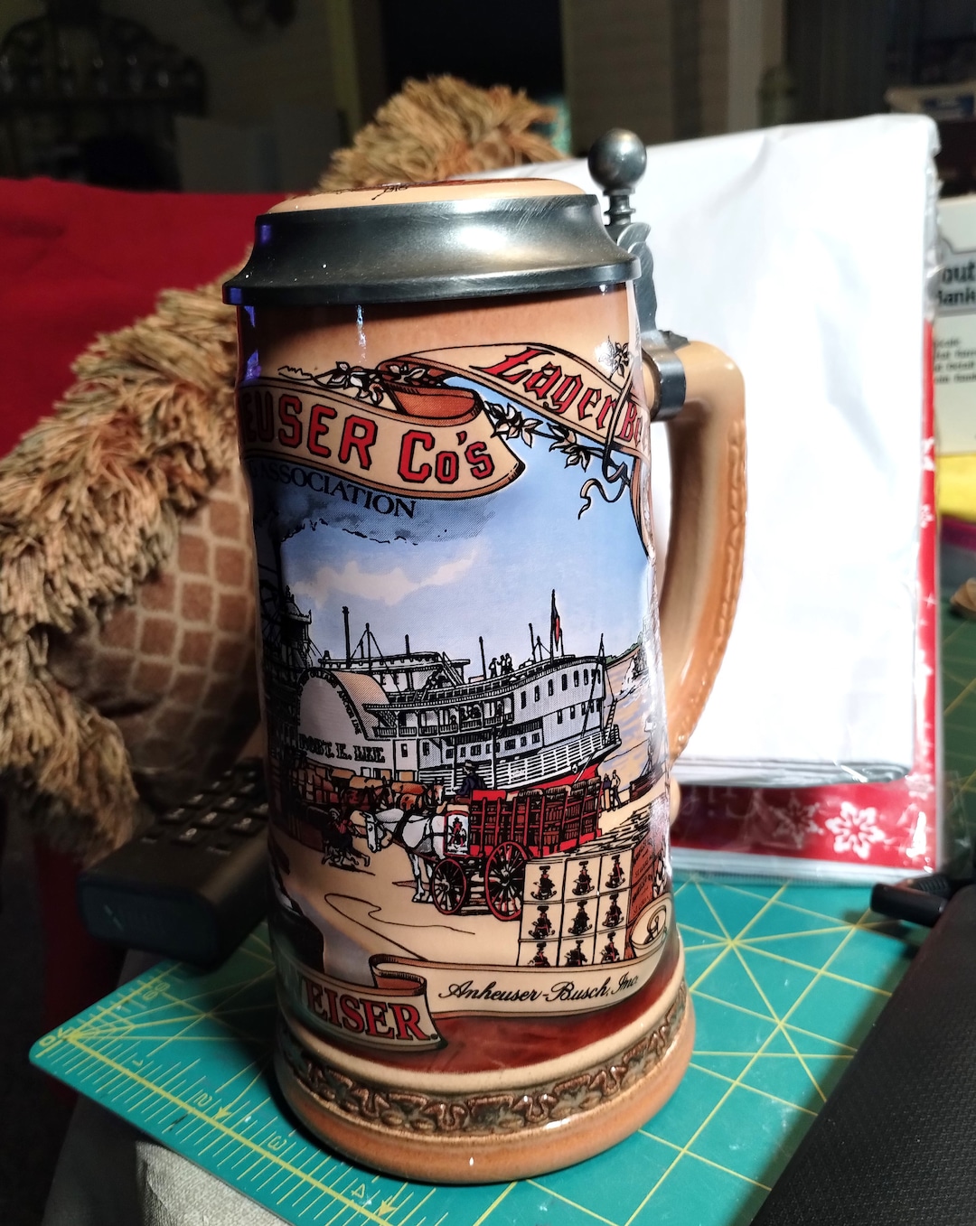 Anheuser Busch Stein, Classic Collection, 1991 Budweiser Stein, Made in ...