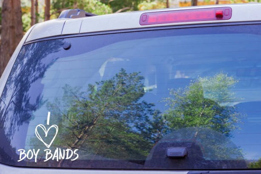 I Love Boy Bands Vinyl Sticker Car Window Decal Music Pop Music Back ...
