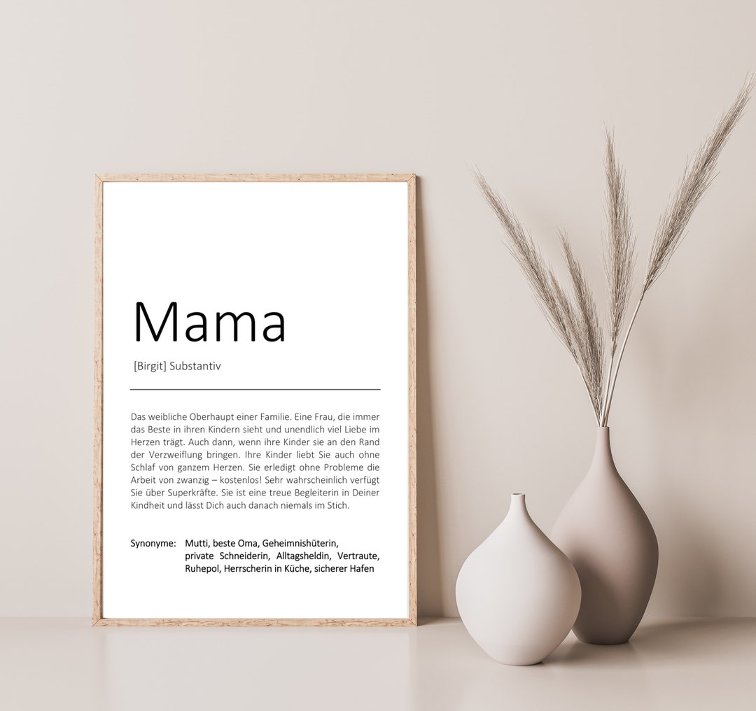 Poster Mom | Thank | Mother | Gift | Definition | Poster "mama" Sw ...