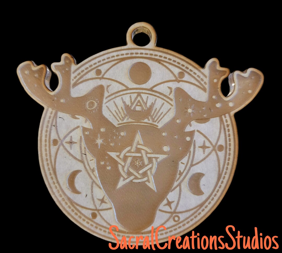 3" Pagan Reindeer Yule Ornament Acrylic Blank for Silicone Molds ...