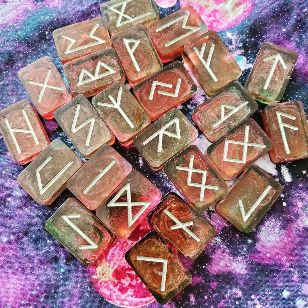 CUSTOM Elder Futhark Resin Rune Stones | Elder Futhark Rune Stones ...