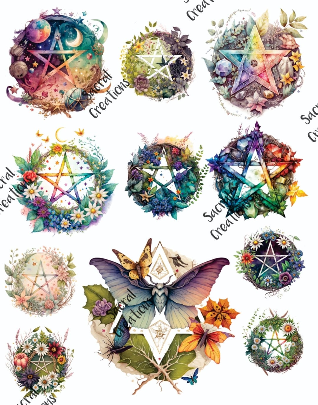 Pretty Pentagrams Full Color Insert Sheet for Resin Art - Etsy
