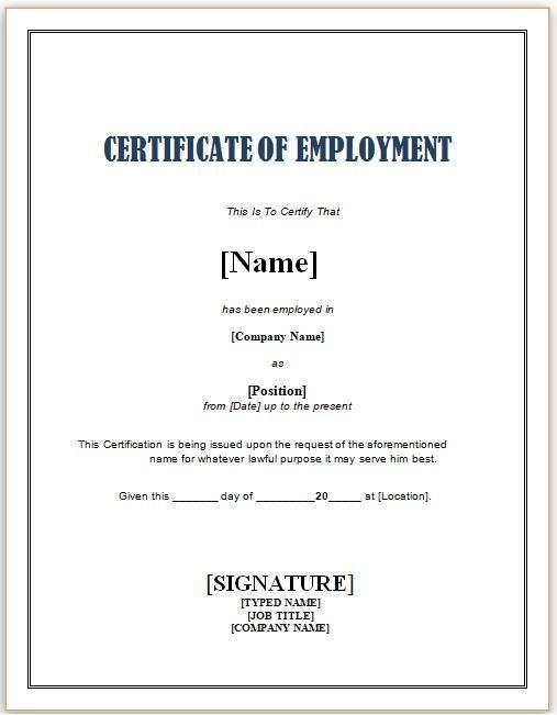 Certificate of Employment - Etsy