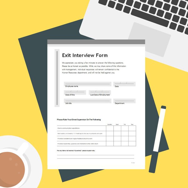 Exit Interview Template - Etsy