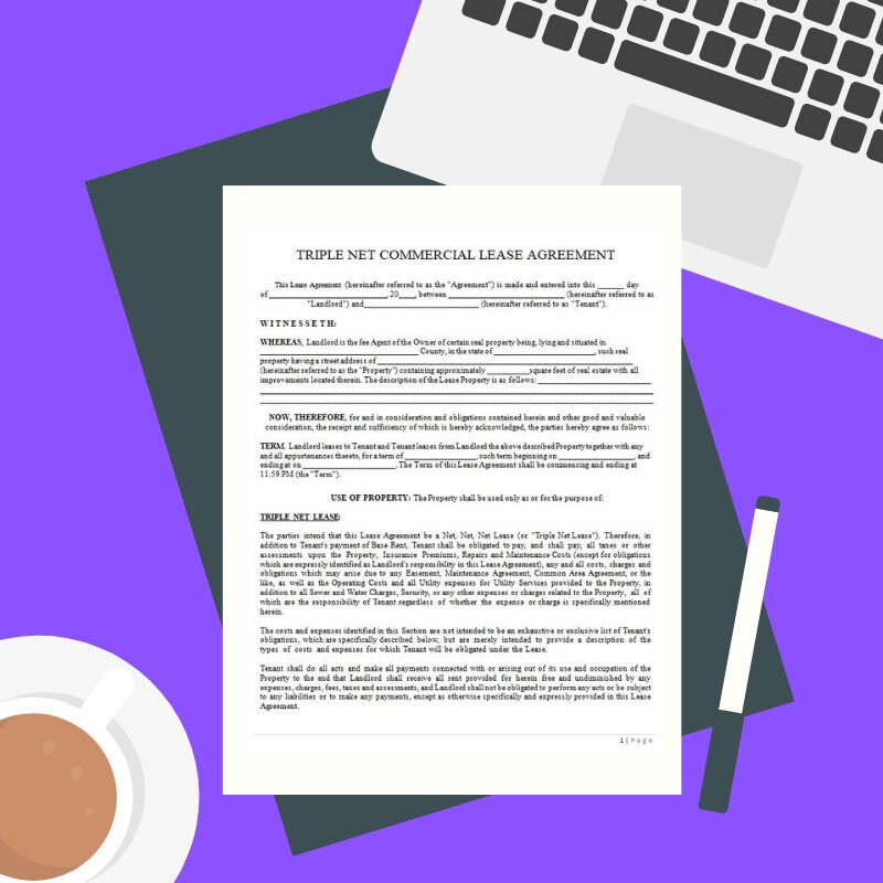 Triple Net Lease Agreement Template