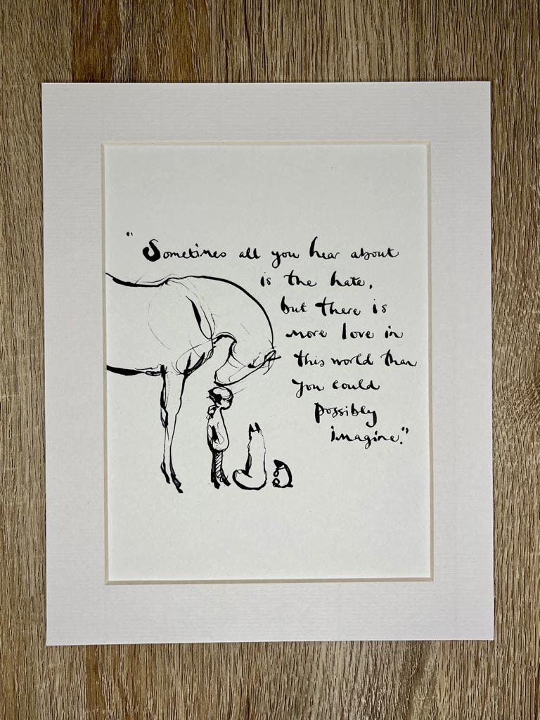 Charlie Mackesy Mounted Print the Boy, the Mole, the Fox and the Horse ...