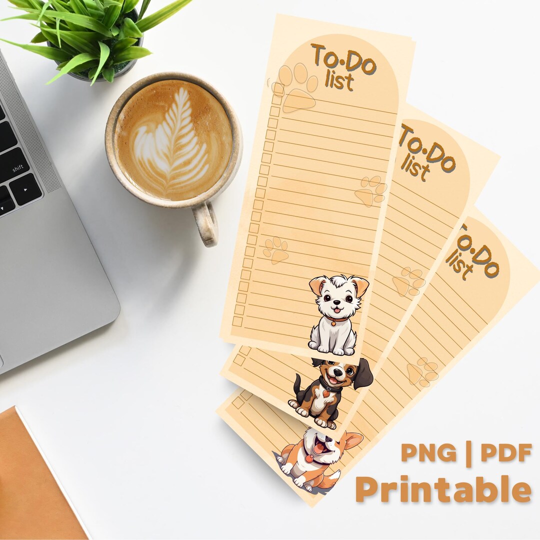 Printable to Do List for Dog Lovers | A4 and US Letter Size Print at ...