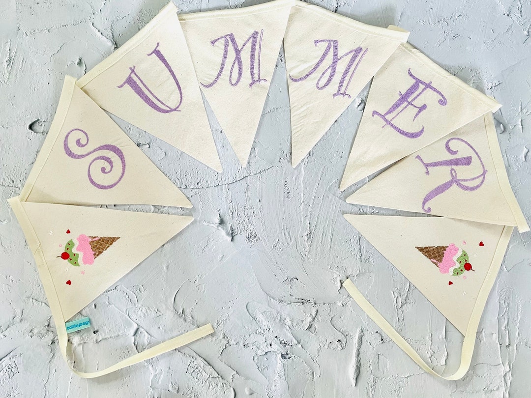 Custom Bunting Ice Cream Bunting for Kids Bedroom Party - Etsy