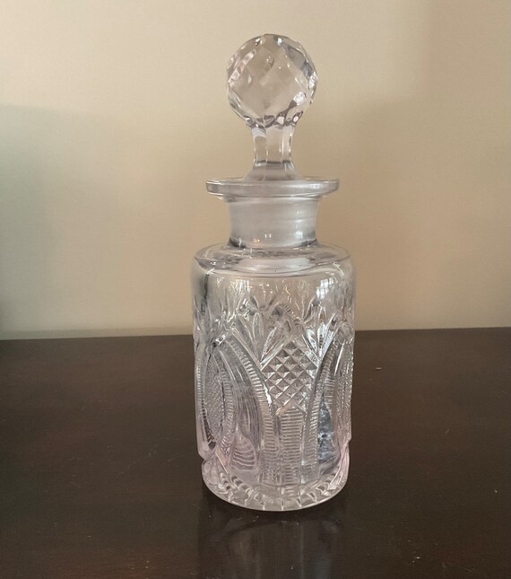 Antique Cut Glass Perfume, Decanter Bottle Early 1900… - Gem