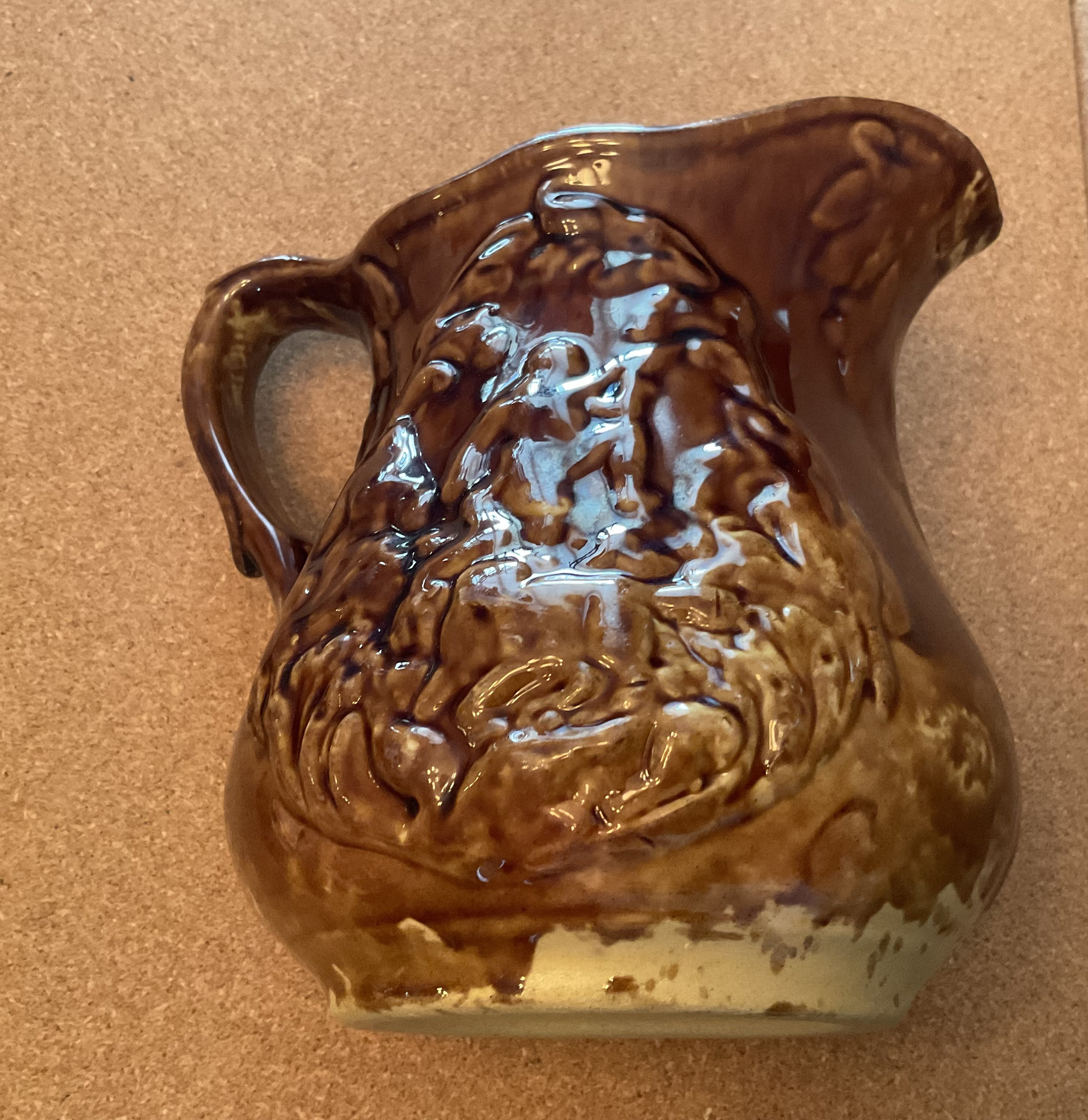 Antique Bennington Pottery Pitcher, Attributed to Branford Pottery ...