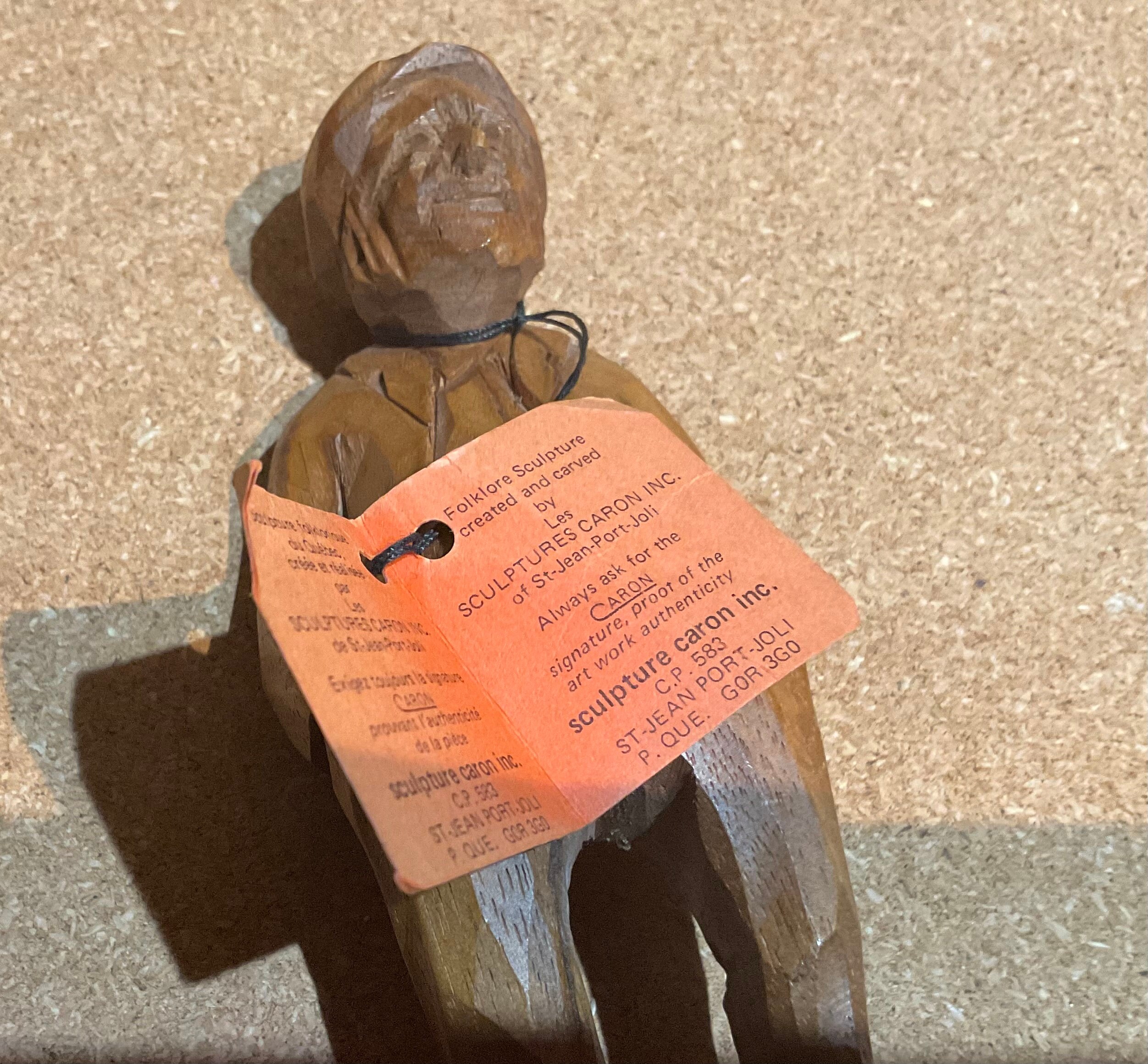 Caron Wood Folklore Hand Carved Sculpture Quebec Canada - Etsy