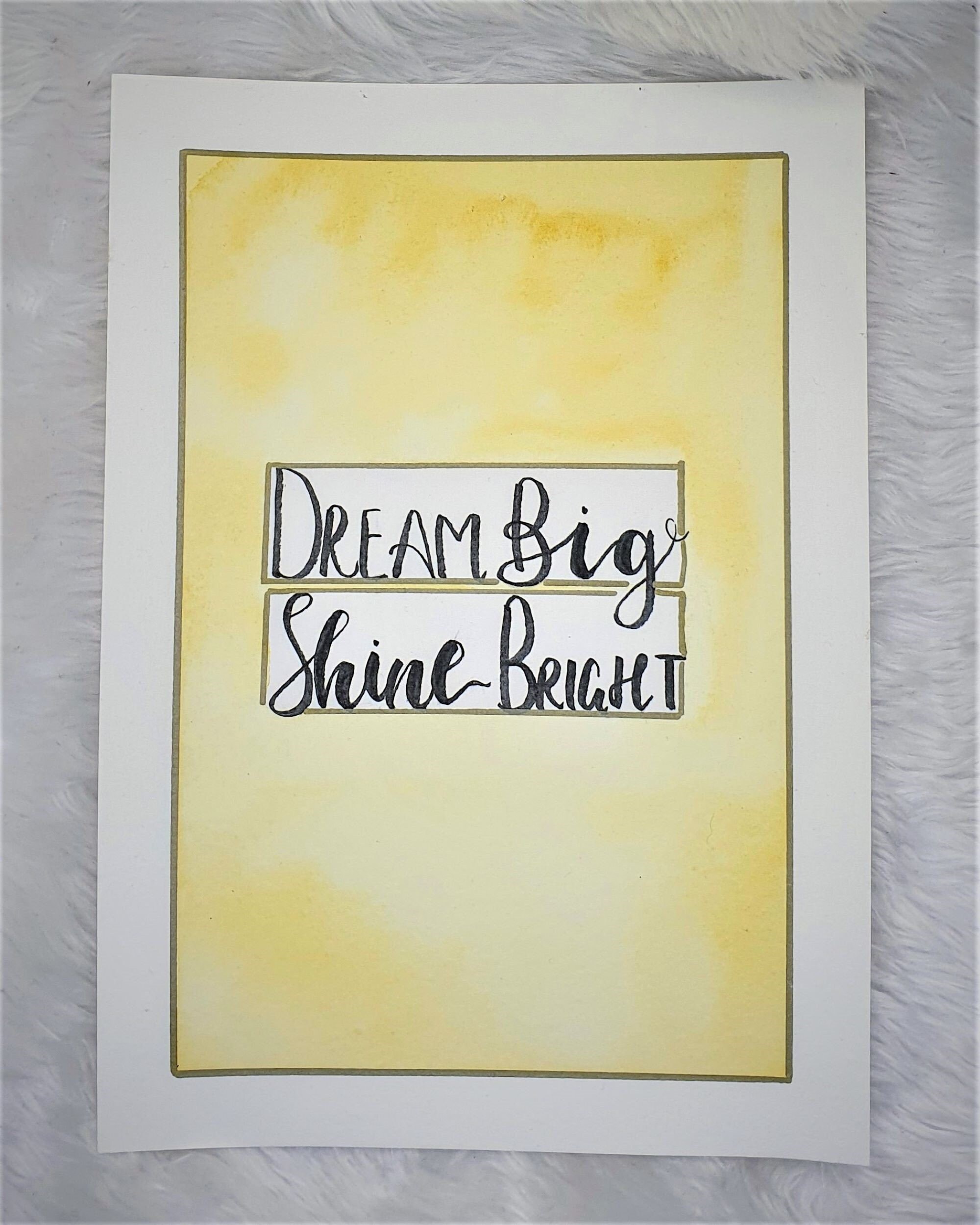 Original Handlettered Calligraphy Artwork Dream BIG, SHINE Bright signo ...