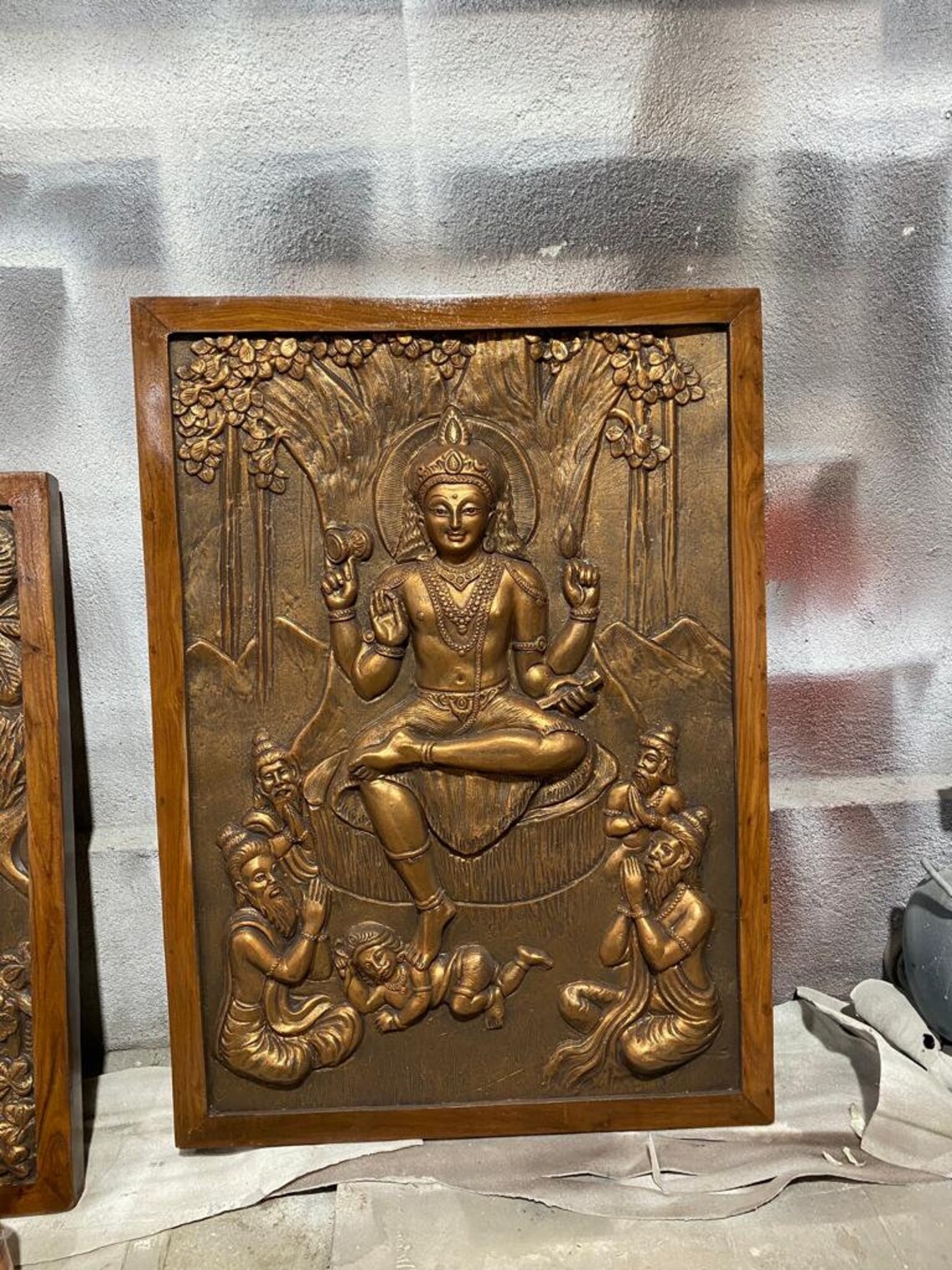 Divine Enlightenment Dakshinamurthy 3D Relief Mural in Size 3.5X2.5 ...