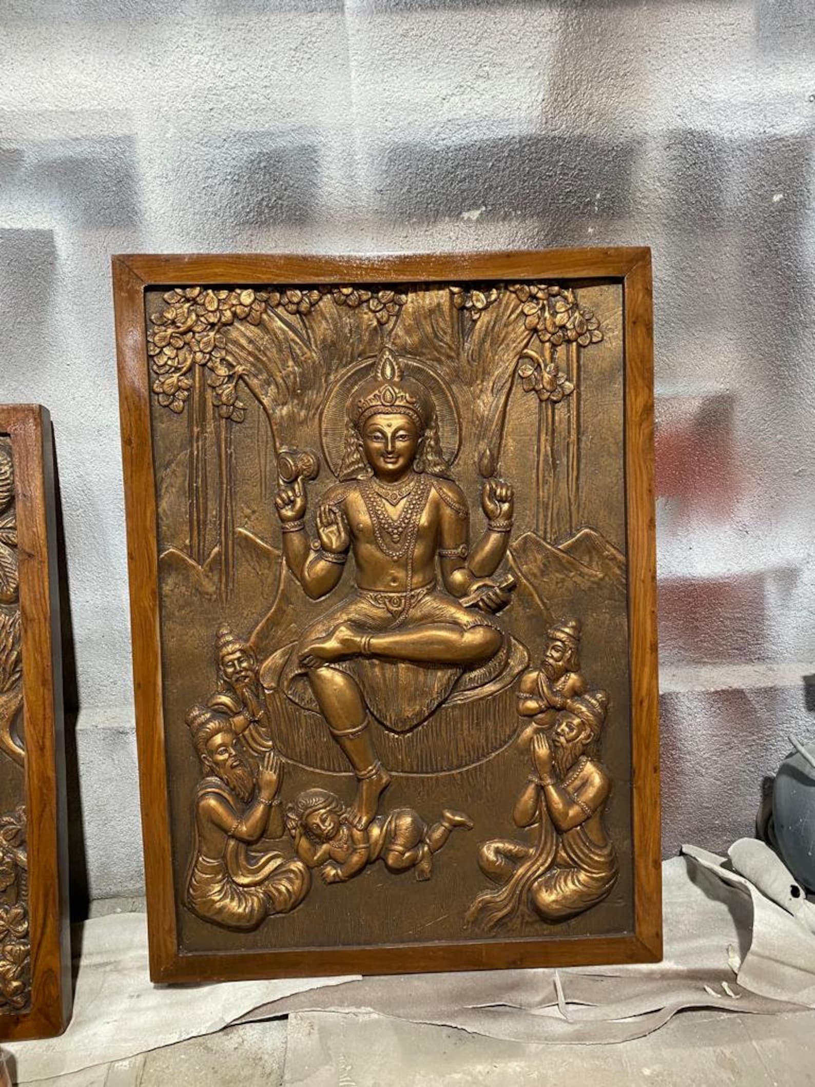 Divine Enlightenment Dakshinamurthy 3D Relief Mural in Size 3.5X2.5 ...