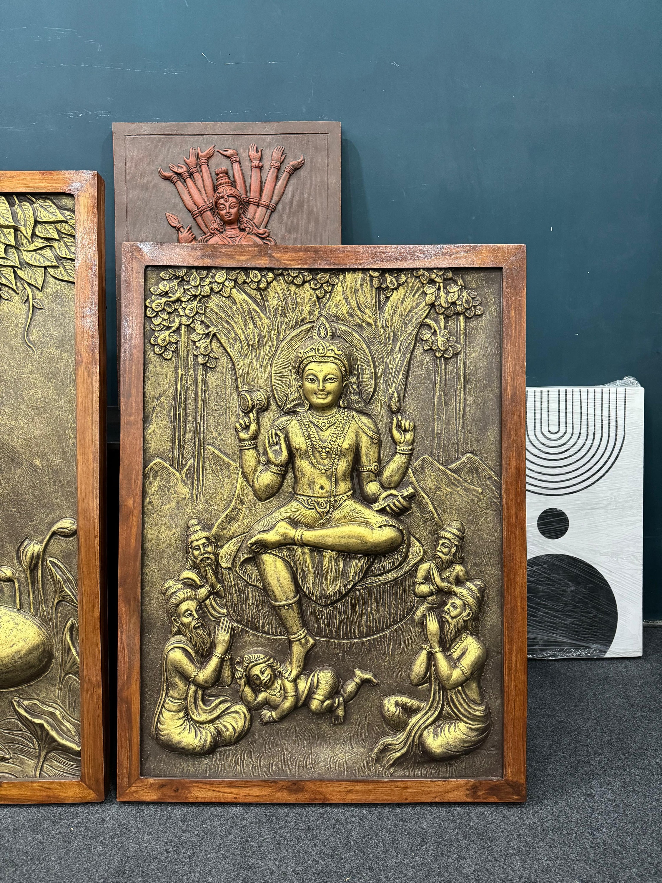 Divine Enlightenment Dakshinamurthy 3D Relief Mural in Size 3.5X2.5 ...