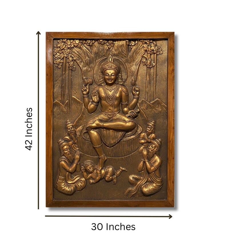 Divine Enlightenment Dakshinamurthy 3D Relief Mural in Size 3.5X2.5 ...