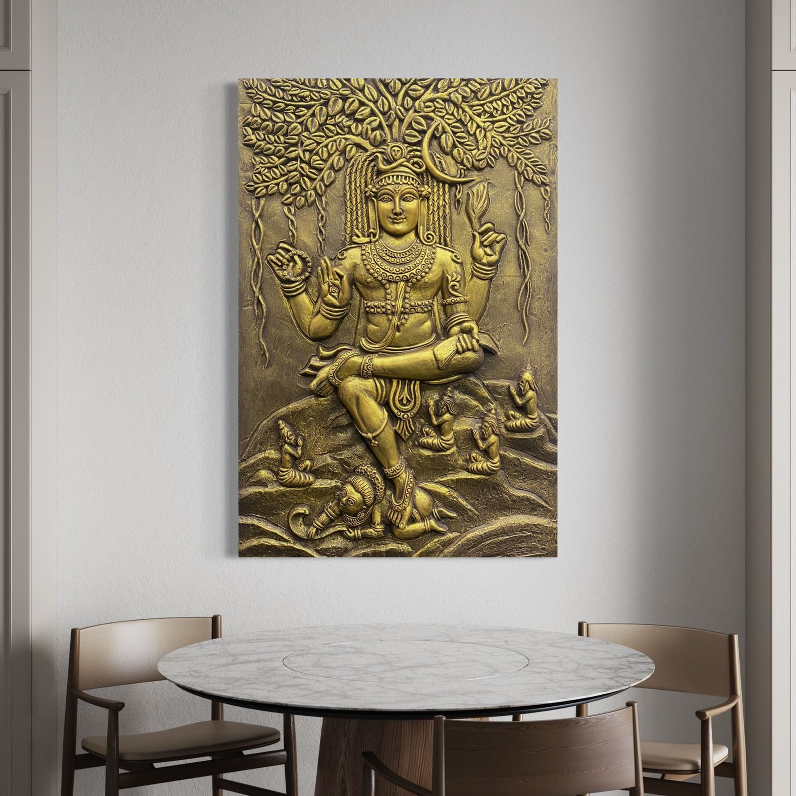 Divine Enlightenment Dakshinamurthy 3D Relief Mural in Size 3X2 Feet - Etsy