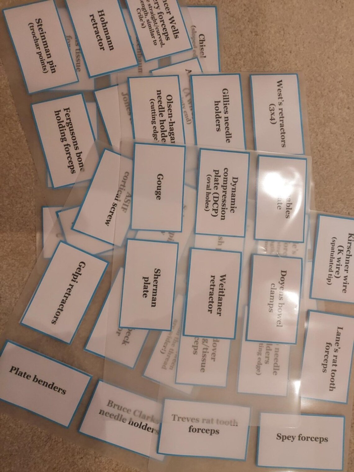 Digital Download of Surgical Instrument Flashcards - PDF & Publisher ...